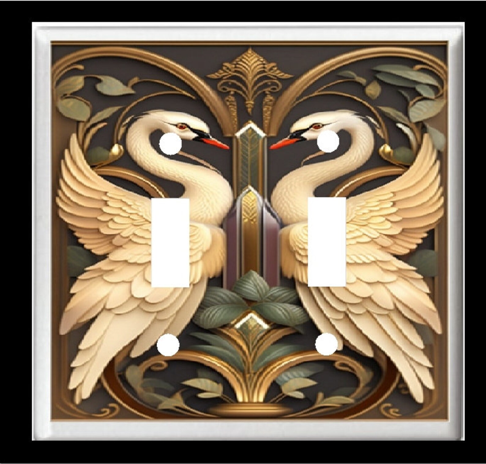 ART DECO SWANS Light Switch Cover Plate or Outlet Home Decor - Etsy