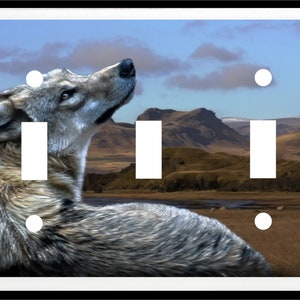 WOLF RESTING by a RIVER Light Switch Cover Plate or Outlet Home Decor ...