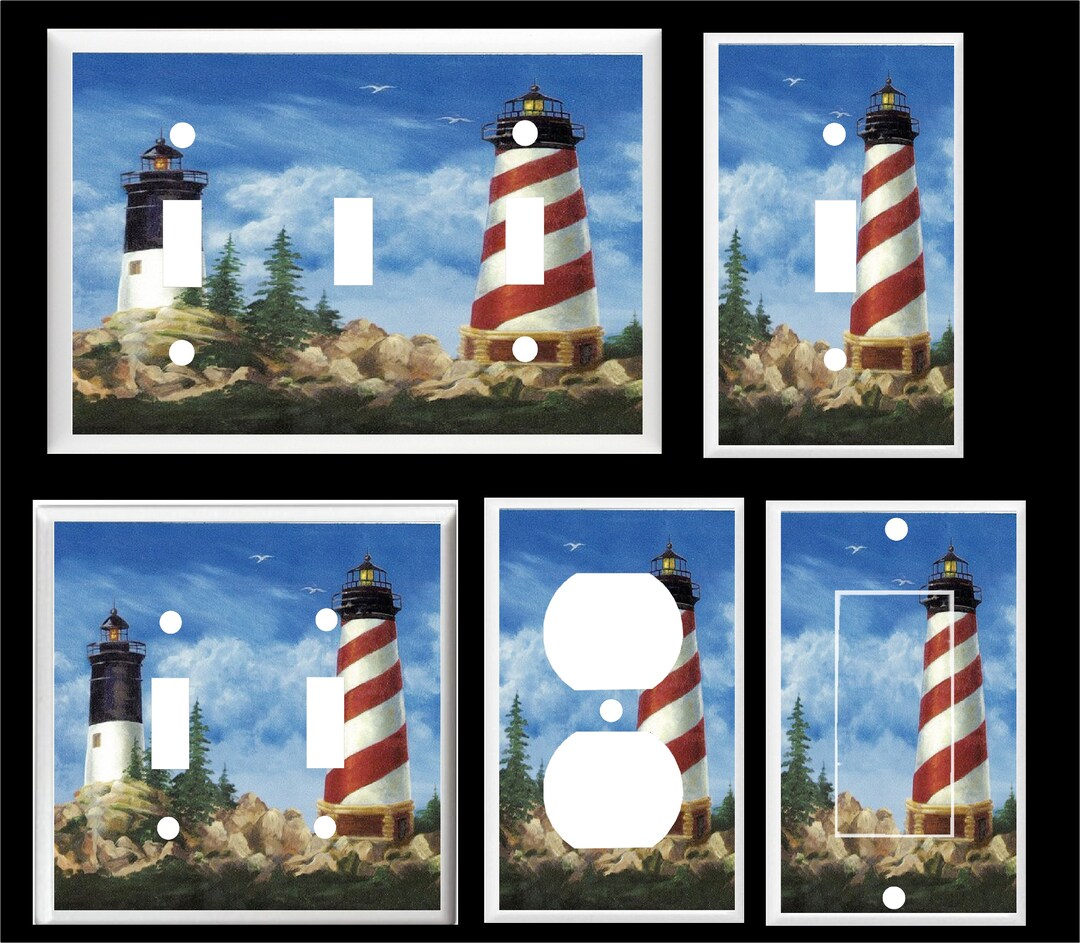 LIGHTHOUSE NAUTICAL SEAGULLS #30 Light Switch Cover Plate or Outlet ...