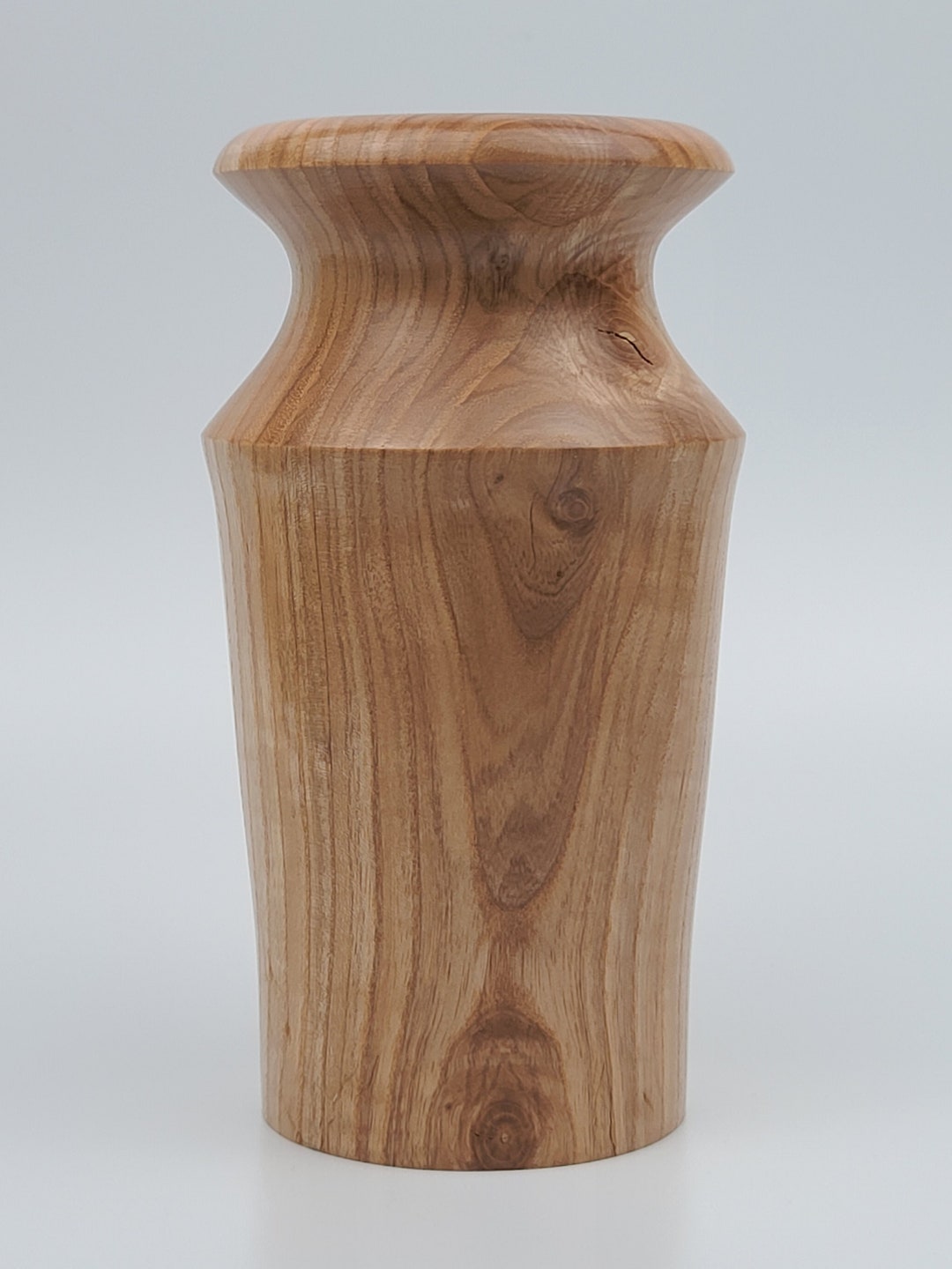 Decorative Hand Turned Ash Vase, Handmade Wooden Vase, Figured Vase ...