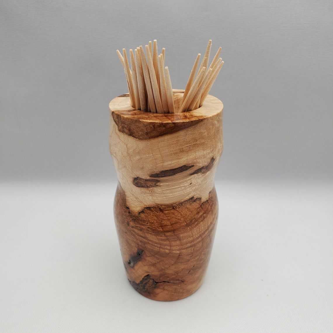 Hand Turned Maple Burl Toothpick Holder, Hand Made Wooden Toothpick ...
