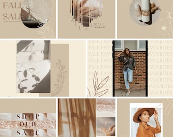 60 Instagram Post Templates Fall Themed Instagram Posts Social Media ...