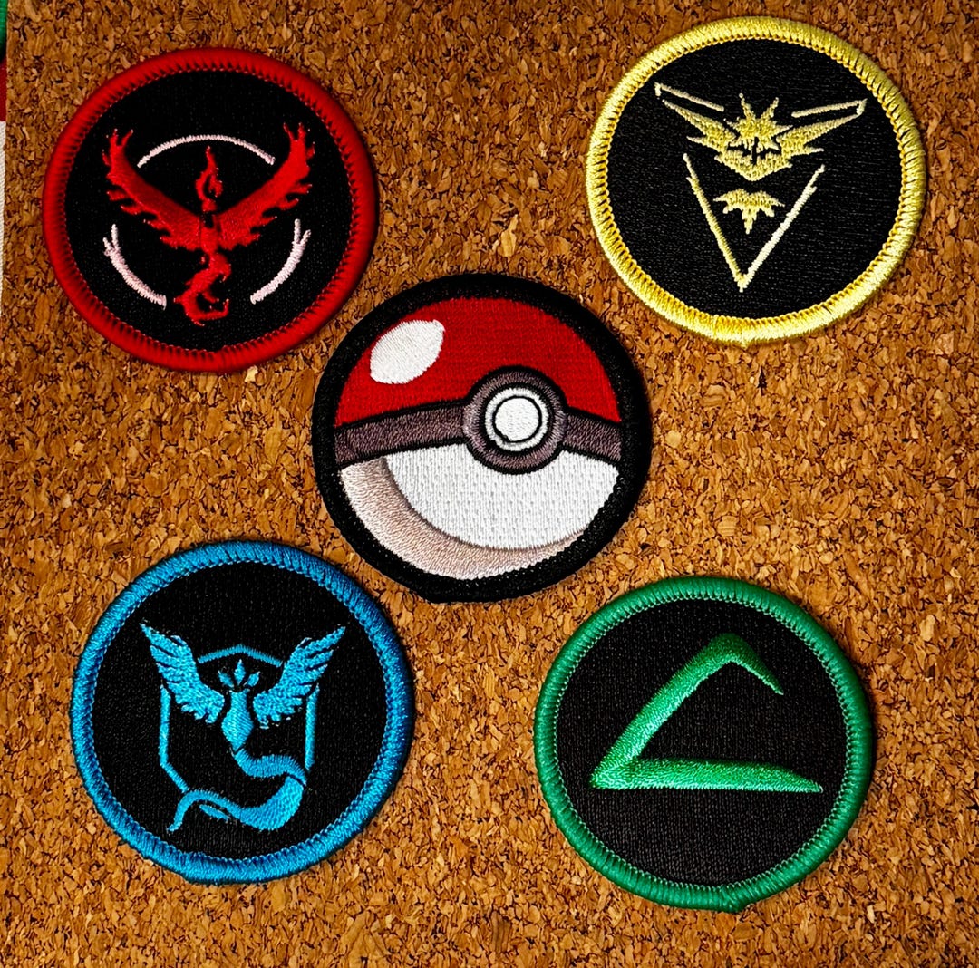 Pokemon Go 2" Pokeball Merit Badges Mystic, Valor, Instinct, Pokeball ...