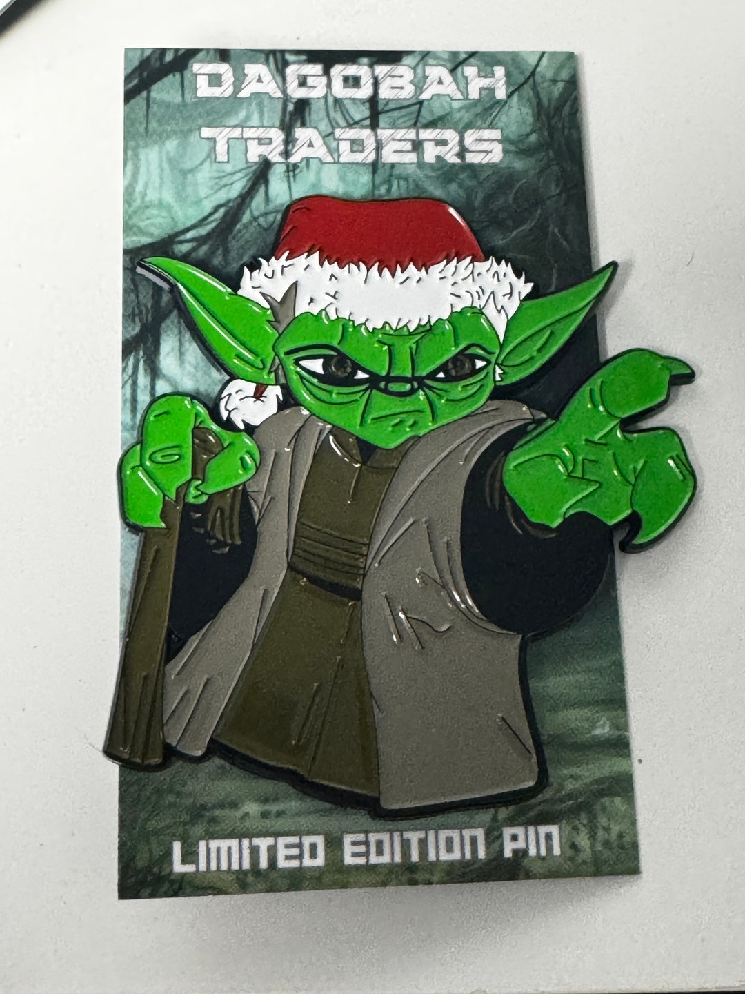 Star Wars Jedi Master Yoda With Santa Hat Christmas Lapel Pin 2 Tall - Etsy