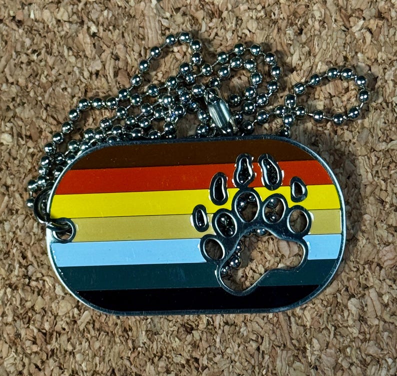 Bear Pride Dog Tag Gay Pride Woof! GRRR! - Etsy