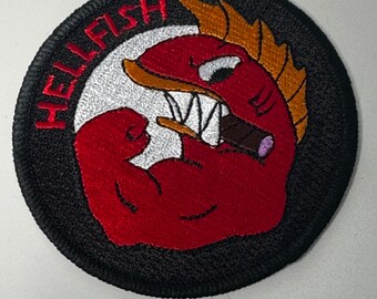 The Simpsons Flying Hellfish Grandpa Embroidered Sew on Iron on Patch ...