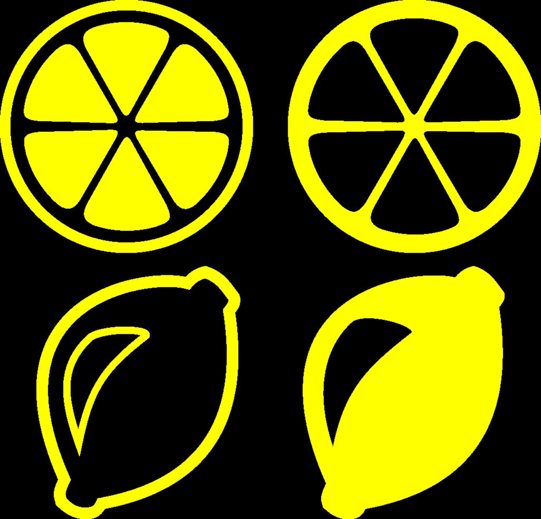Lemon SVG Line Art Negative Space - Etsy