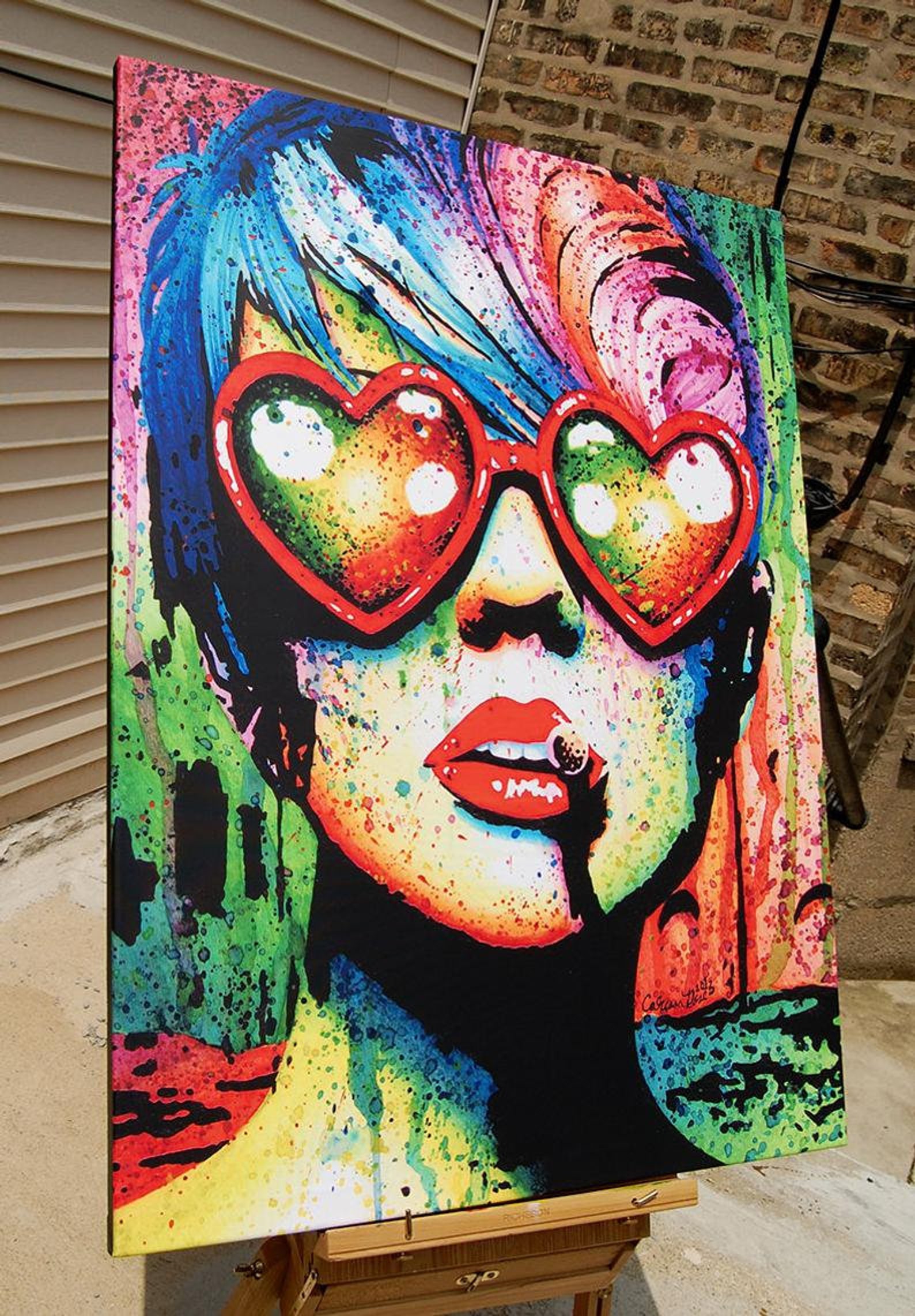 Rainbow Punk Rock Pop Art Stretched Canvas Art Print - Etsy