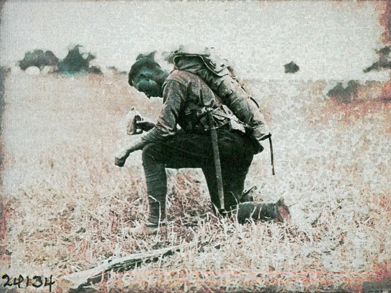 World War One Soldier Praying WWI Vintage Photo Memorial Day | Etsy