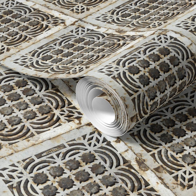OldTilesWallpaper - Etsy