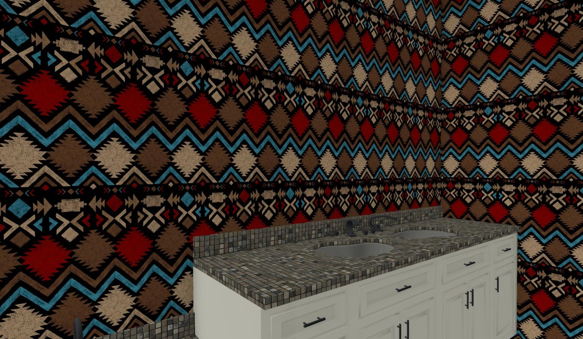 Tribal Ethnic Native American Wallpaper Peel and Stick | Etsy