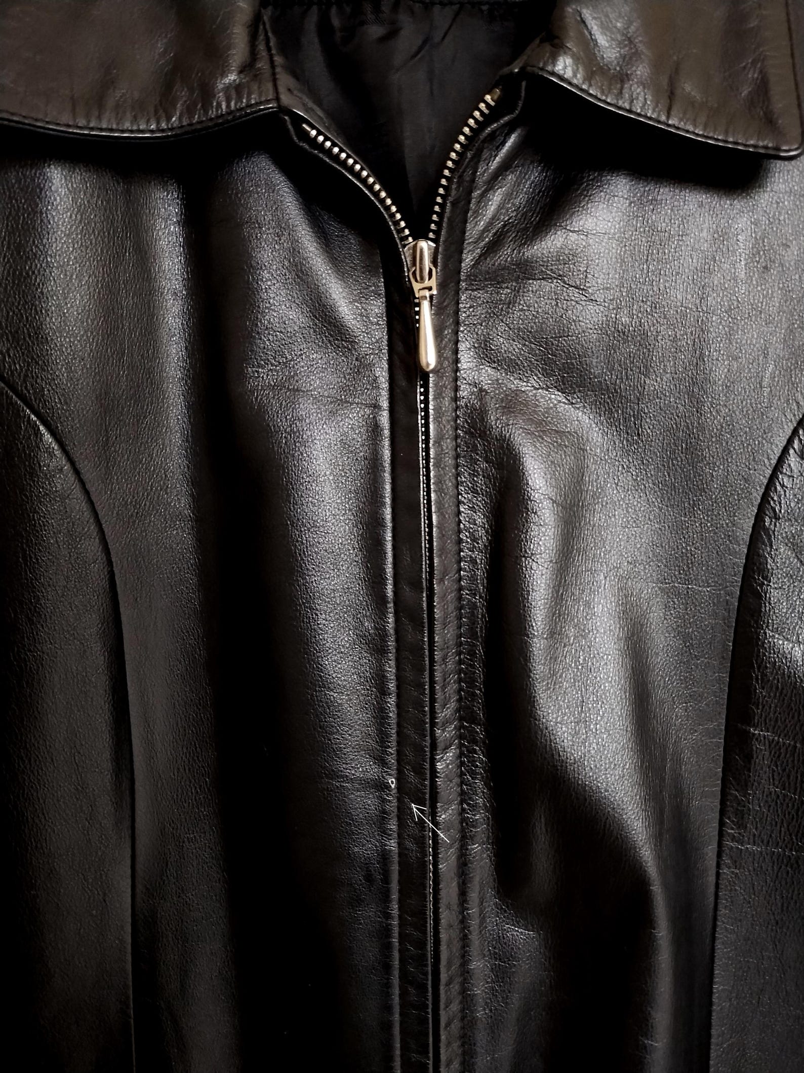 Vintage Japanese Black Leather Minimalist Zip Moto Jacket, S-M-L - Etsy