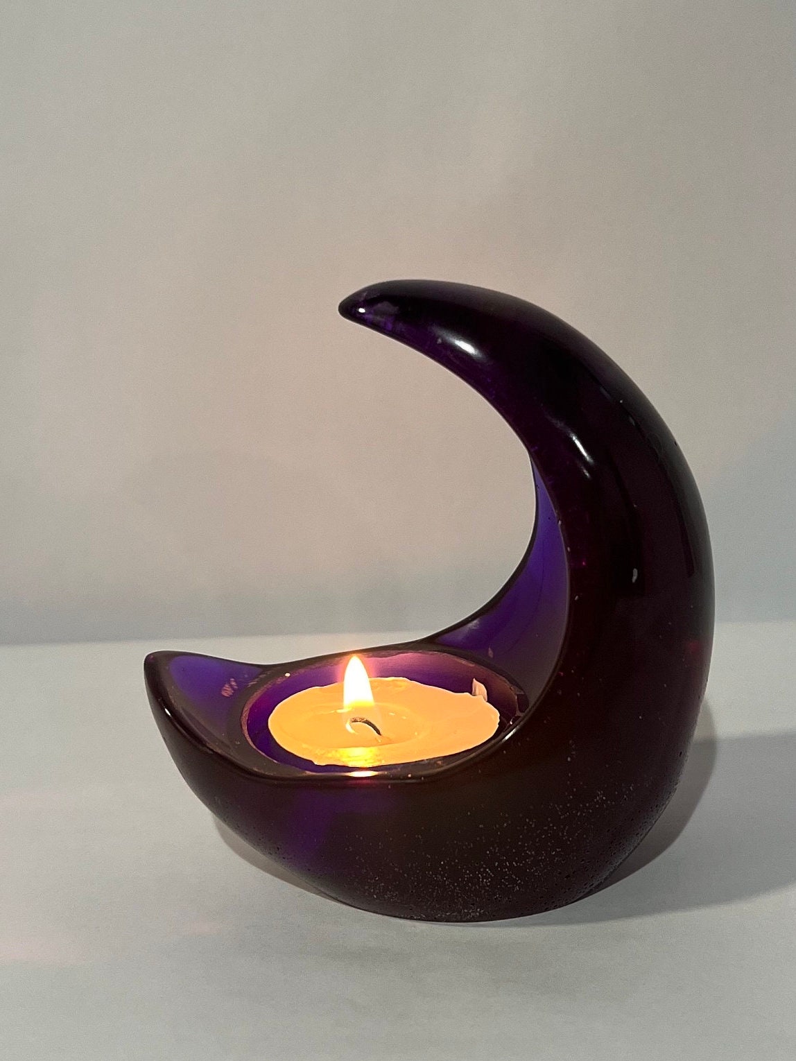Crescent Moon Candle Holder - Etsy