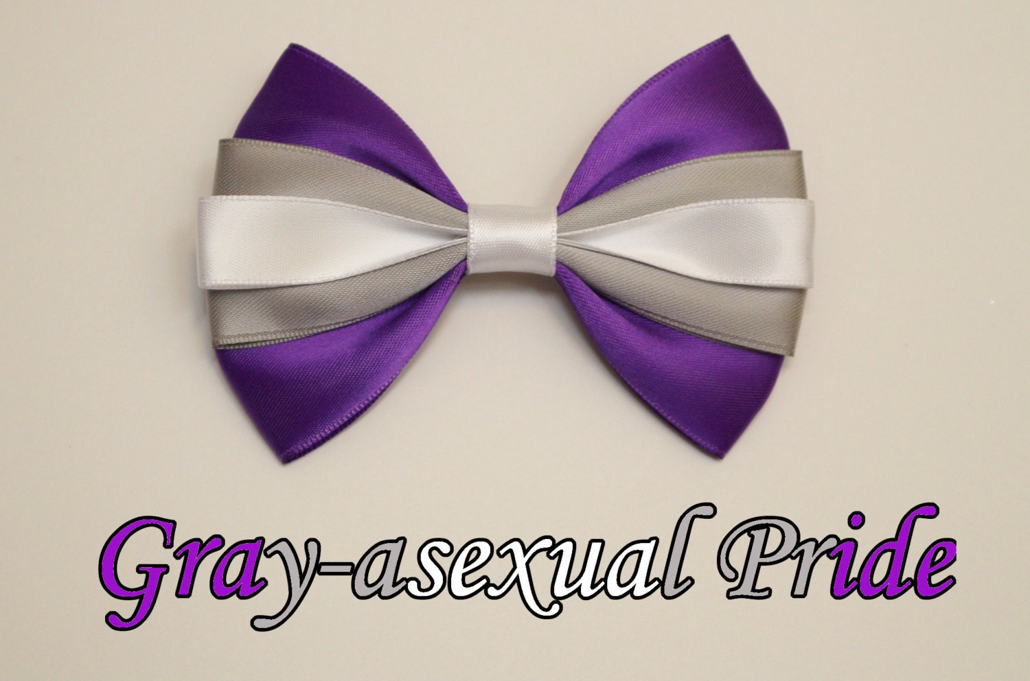 Gray-asexual Pride Bow - Etsy