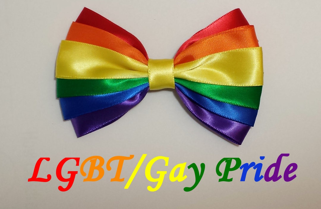 LGBT Gay Pride Bow - Etsy