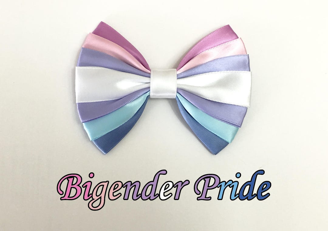 Bigender Pride Bow - Etsy
