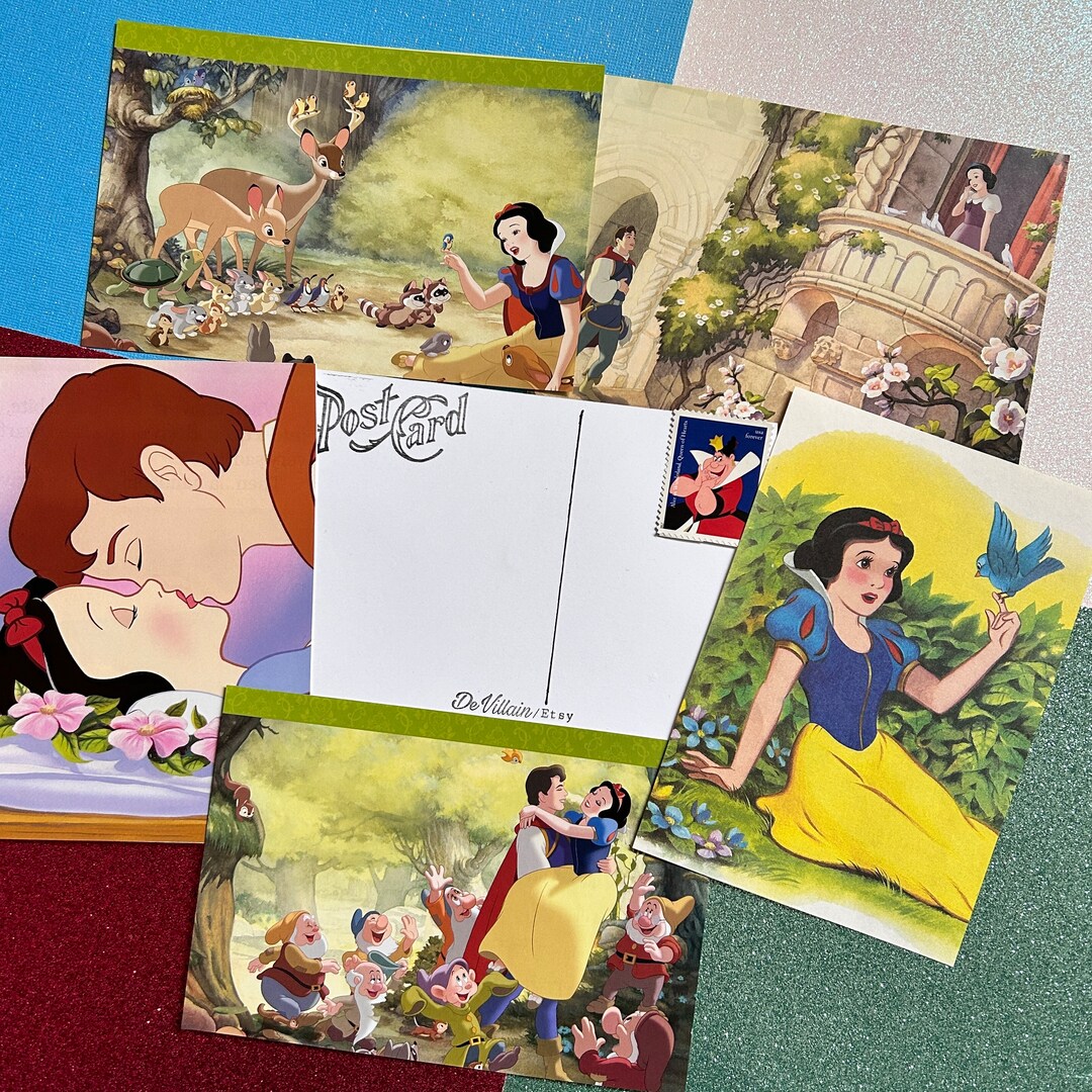 Snow White Postcards/ Snow White Blank Note Cards/ Disney Princess ...