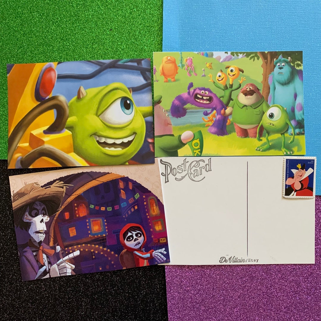 Coco Postcards/ Monsters Inc Postcard/ Pixar Postcards/ Disney ...