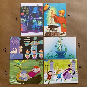 Random Disney Postcards/ Disney Note Cards/ Disney Movie - Etsy