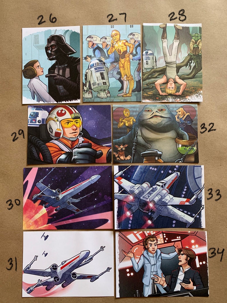 Star Wars Postcards/ Blank Note Cards - Etsy