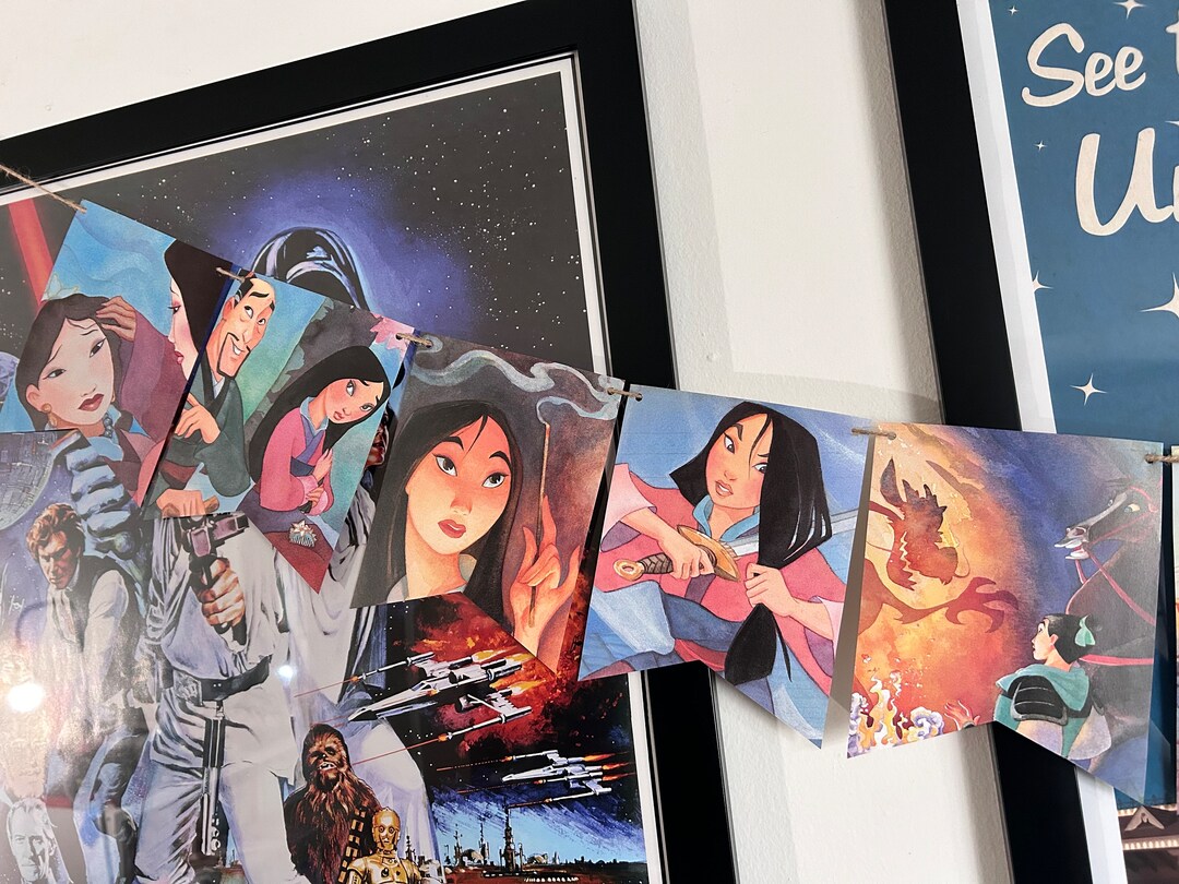 Disneys Mulan Birthday Banner Bunting Garland - Etsy
