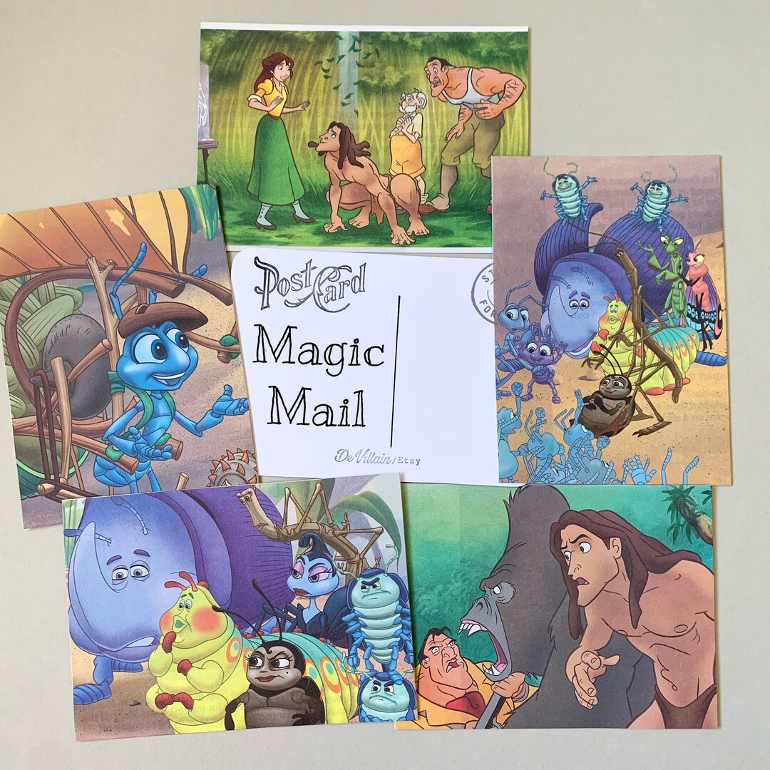 Tarzan Postcards/ Bugs Life Postcards/ Tarzan Blank Note Cards/ Bugs ...