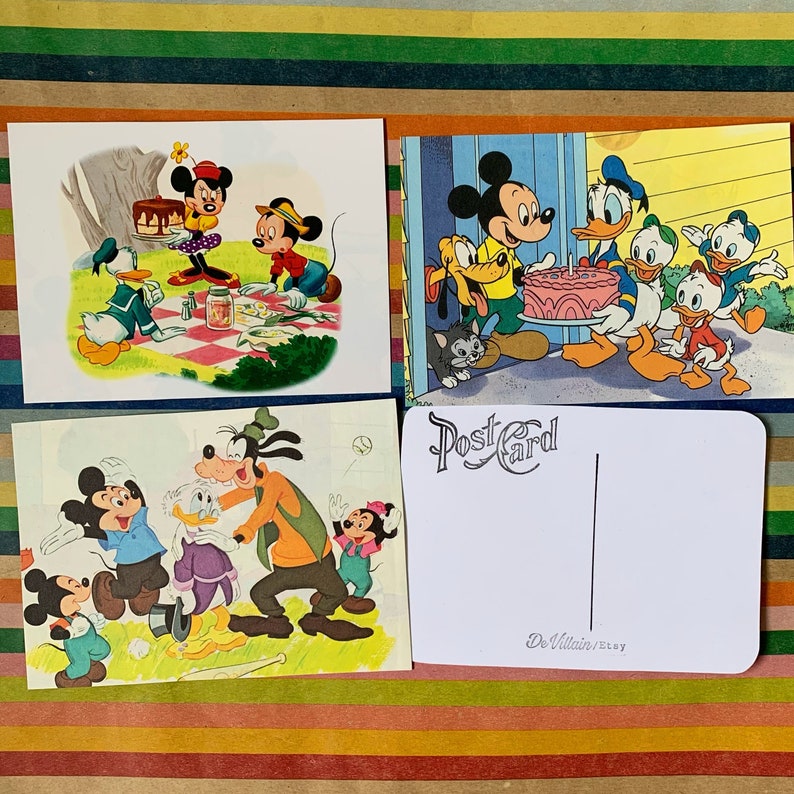 Cartes postales Mickey Mouse et ses amis / Cartes postales - Etsy Canada