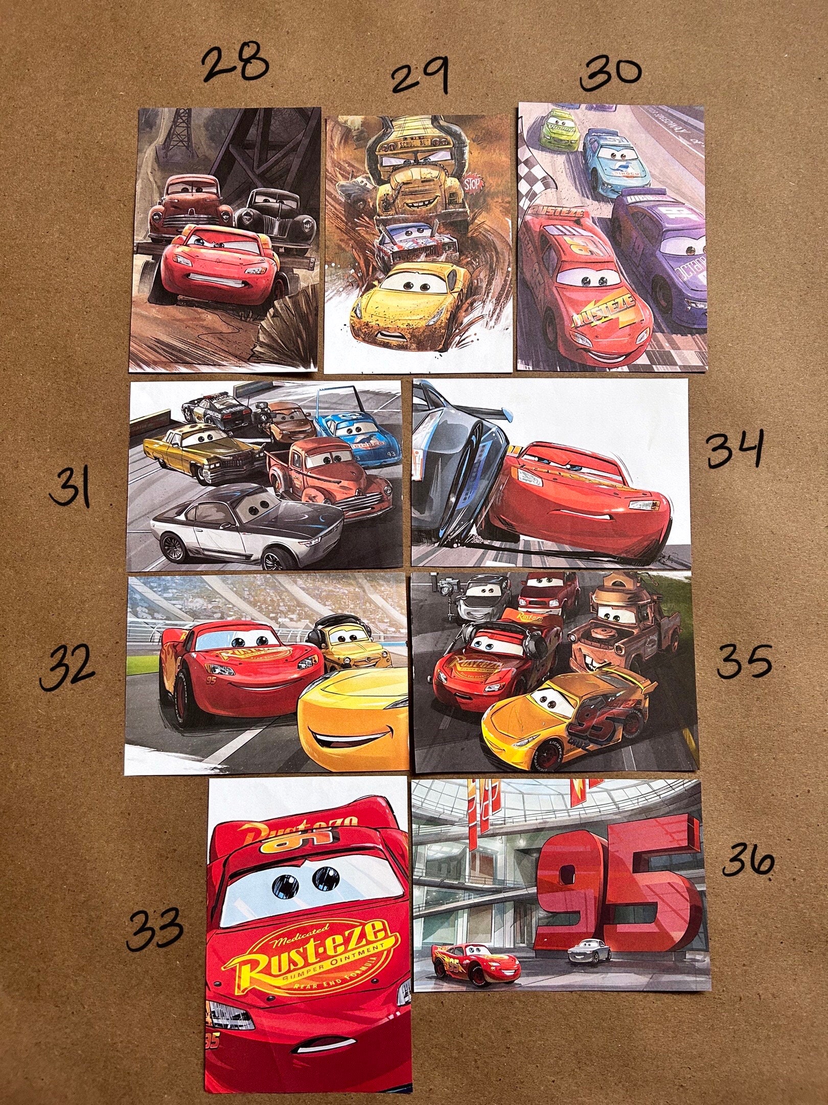 Cars Postcards/ Cars Note Cards/ Pixar Cars/ Disney Note Cards ...