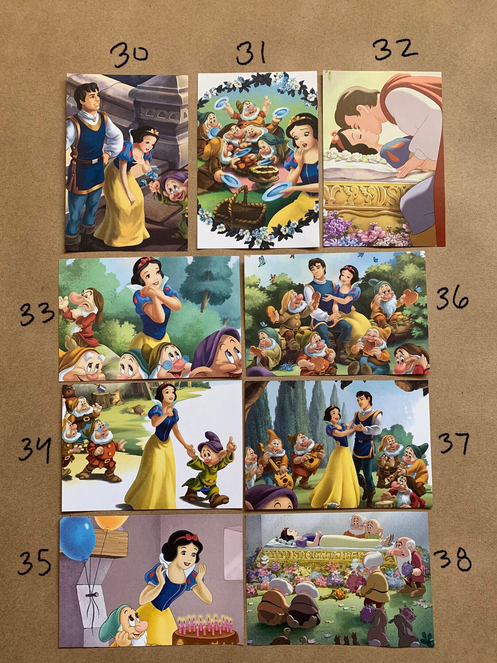 Snow White Postcards/ Disney Princess Postcards/ Disney - Etsy