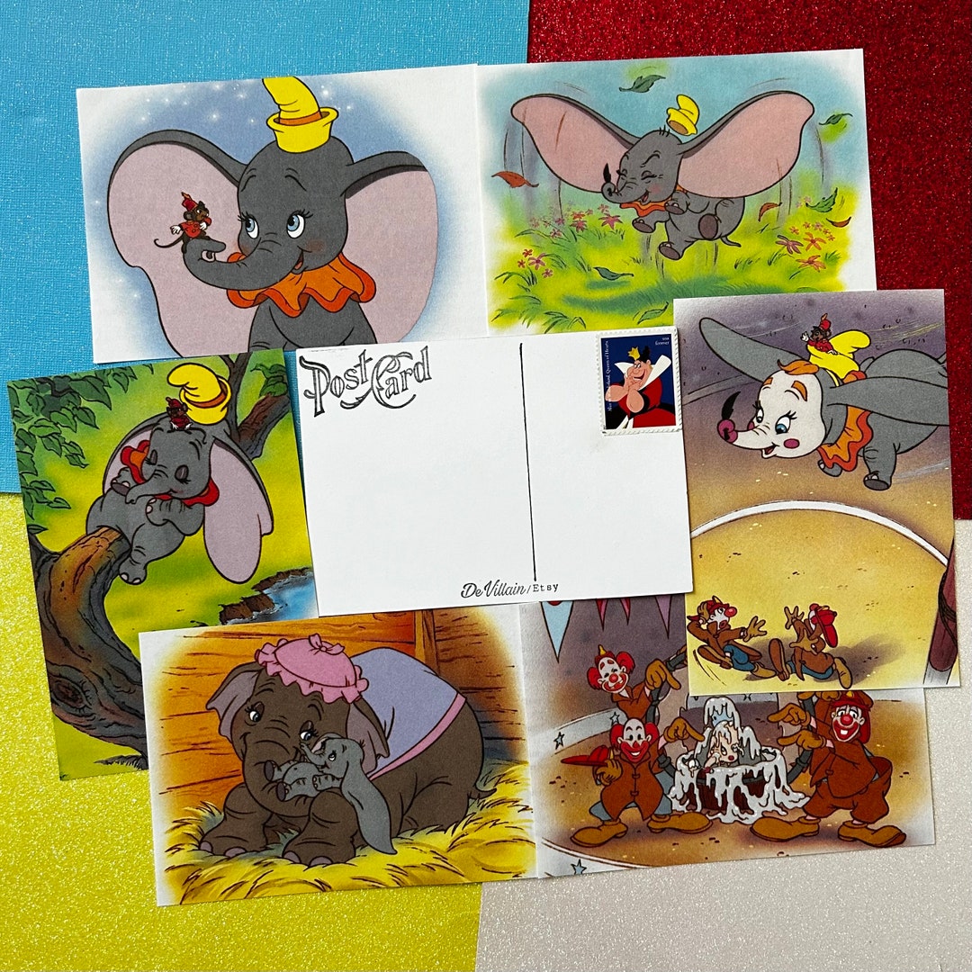 Dumbo Postcards/ Disney Postcards/ Blank Note Cards - Etsy