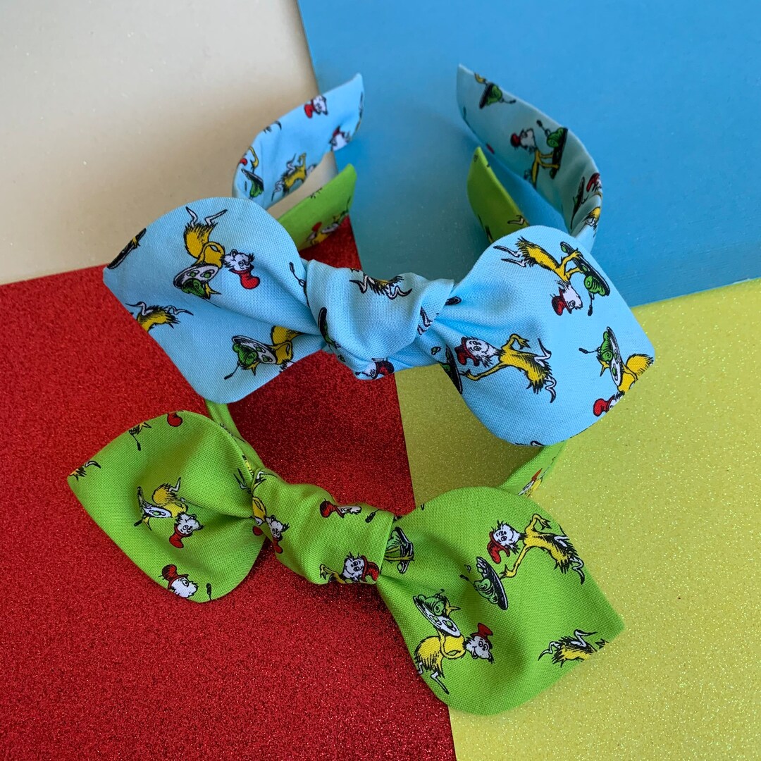 Dr. Seuss Green Eggs and Ham Knot Bow Headband - Etsy