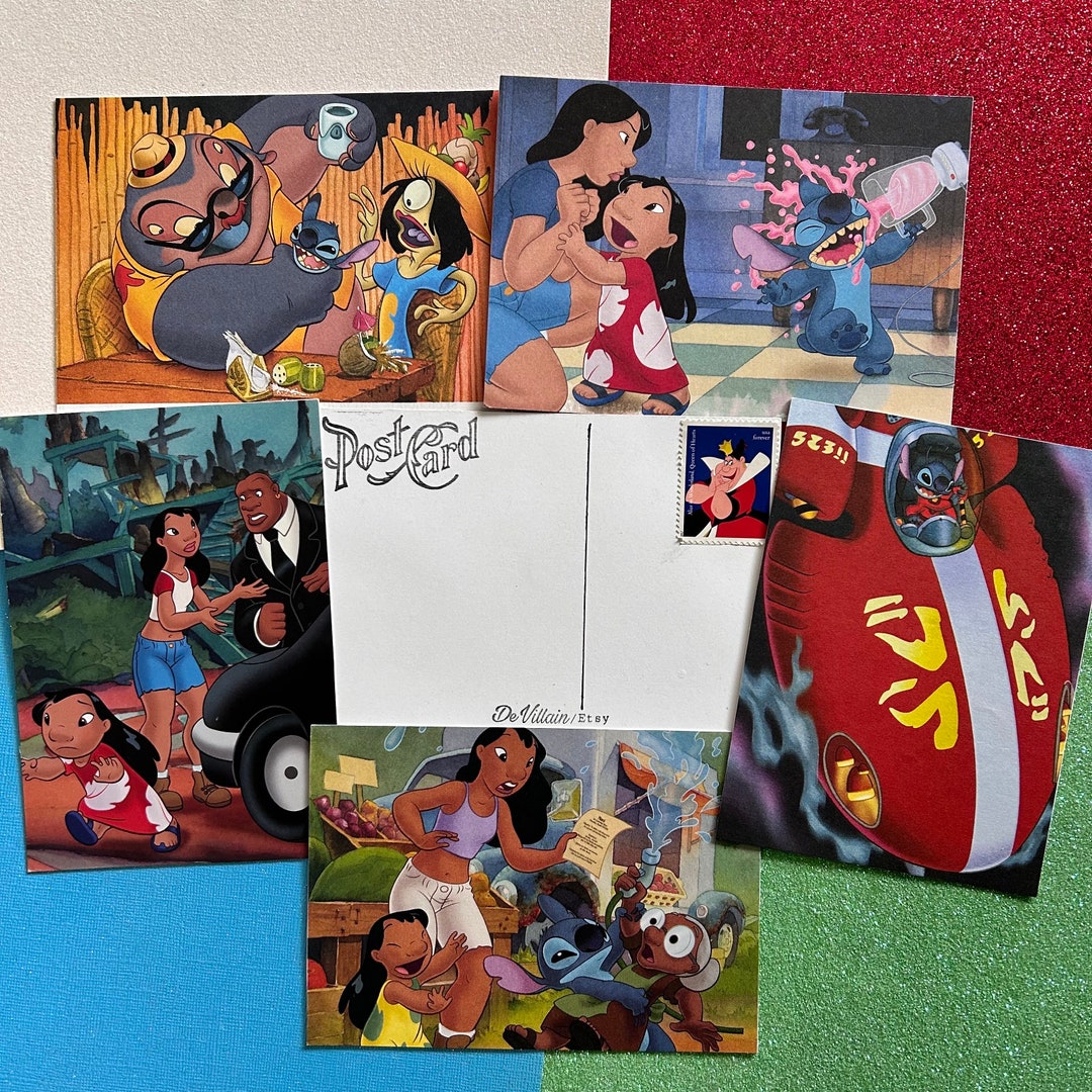 Lilo and Stitch Postcards/ Lilo and Stitch Note Cards/ Disney Postcard ...