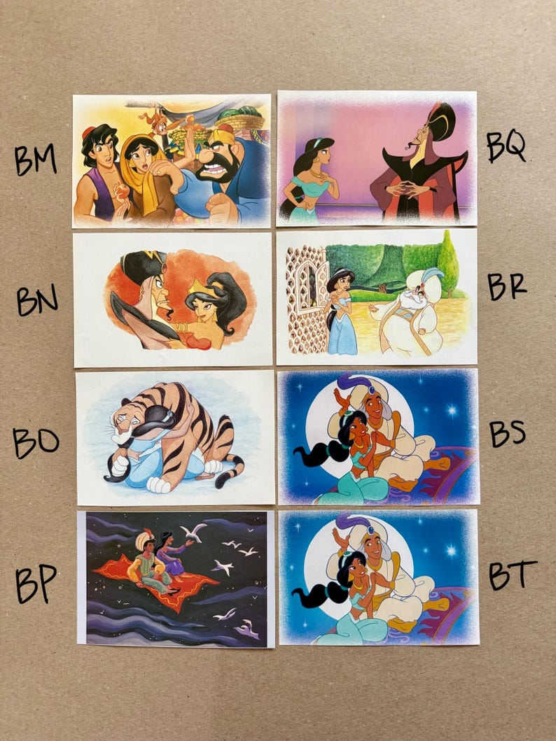 Aladdin Postcards/ Princess Jazmine Postcards/ Princess Postcard ...