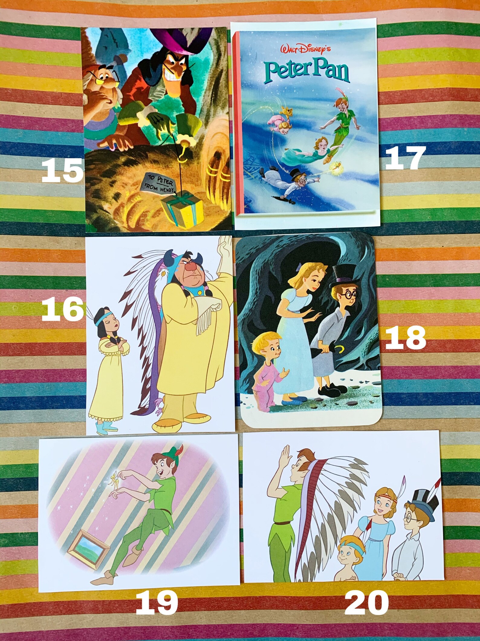Peter Pan postcards/ Disney postcards/ Disney blank note | Etsy