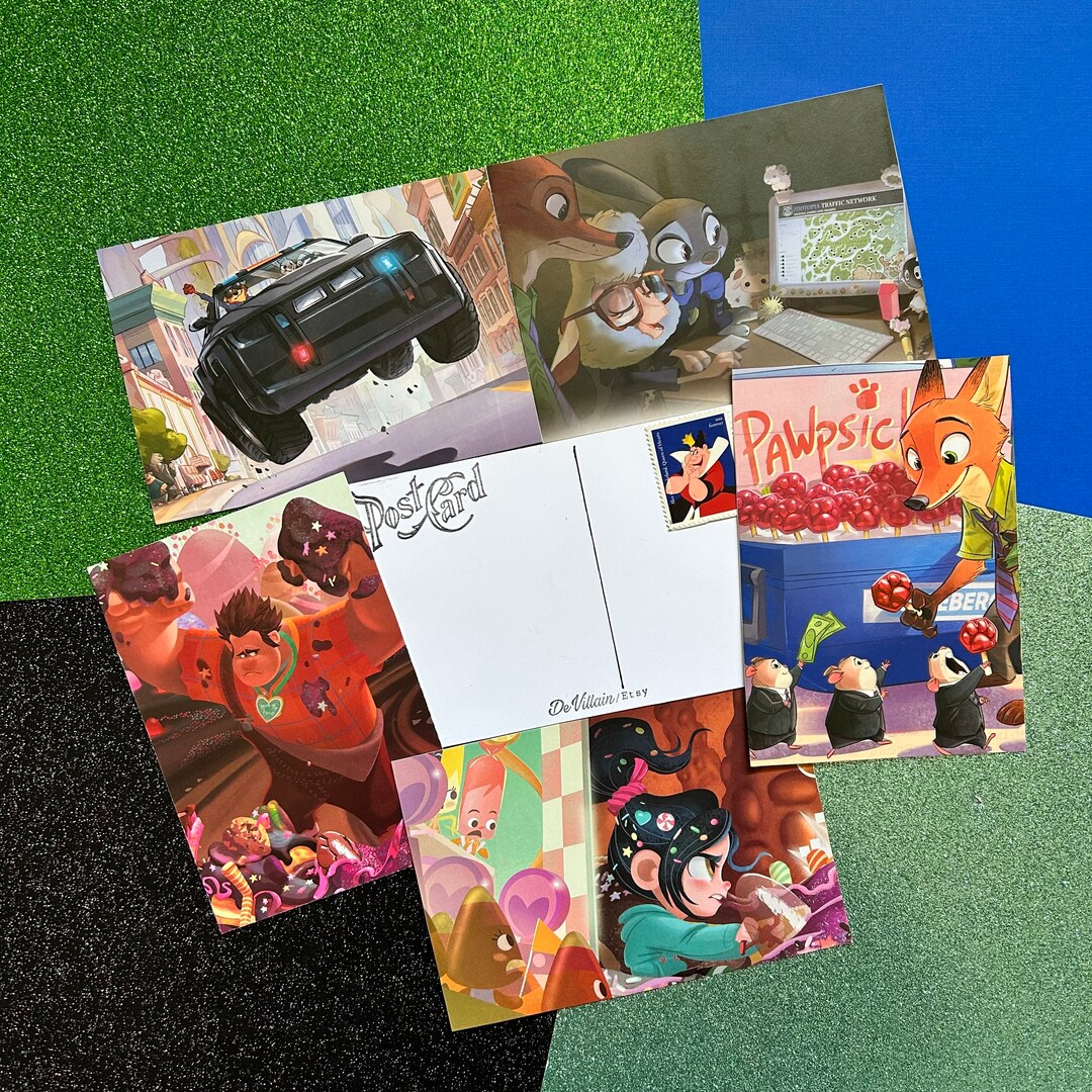Zootopia Postcards/ Zootopia Note Cards/ Wreck-it Ralph Postcards ...