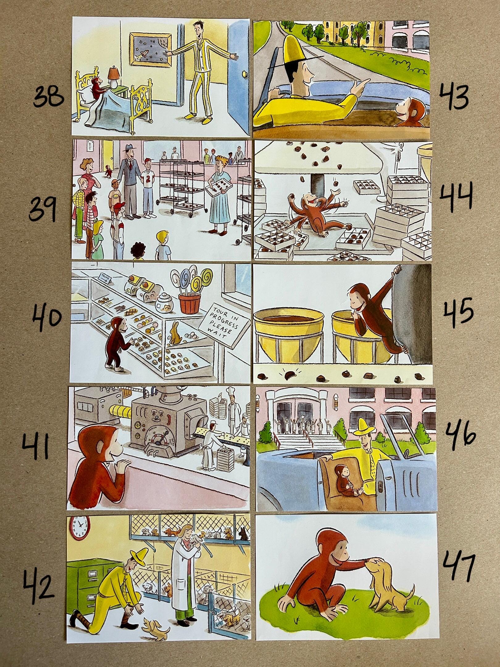 Curious George Postcards/ Postcards/ Blank Note Cards - Etsy
