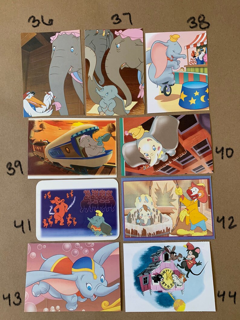 Dumbo Postcards/ Disney Postcards/ Blank Note Cards - Etsy
