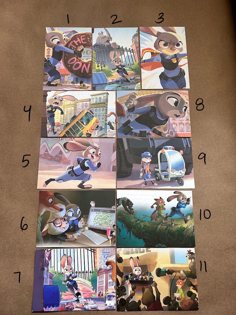 Zootopia Postcards/ Zootopia Note Cards/ Wreck-it Ralph Postcards ...