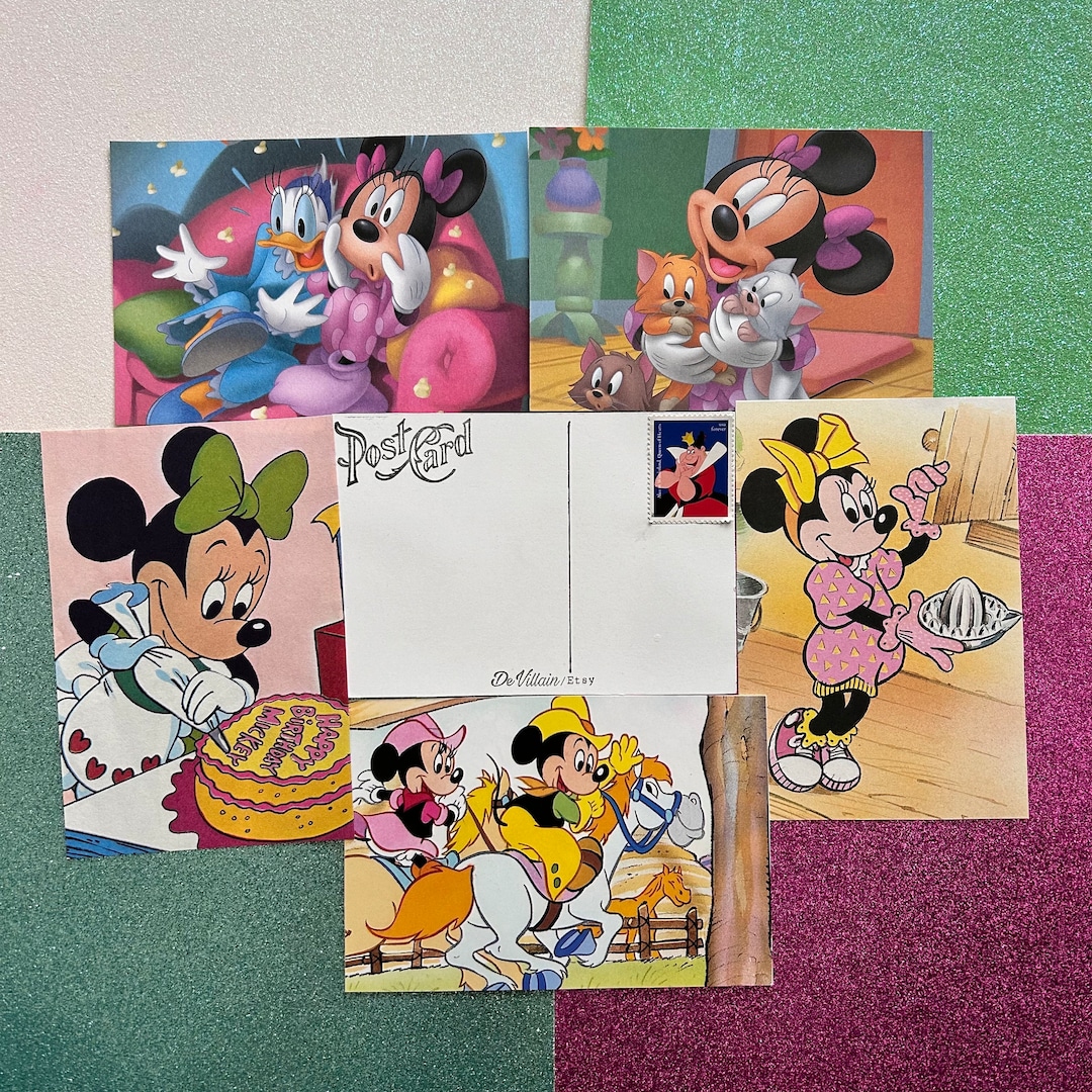Minnie Mouse and Friends Postcards/ Disney Postcards/ Disney Blank Note ...