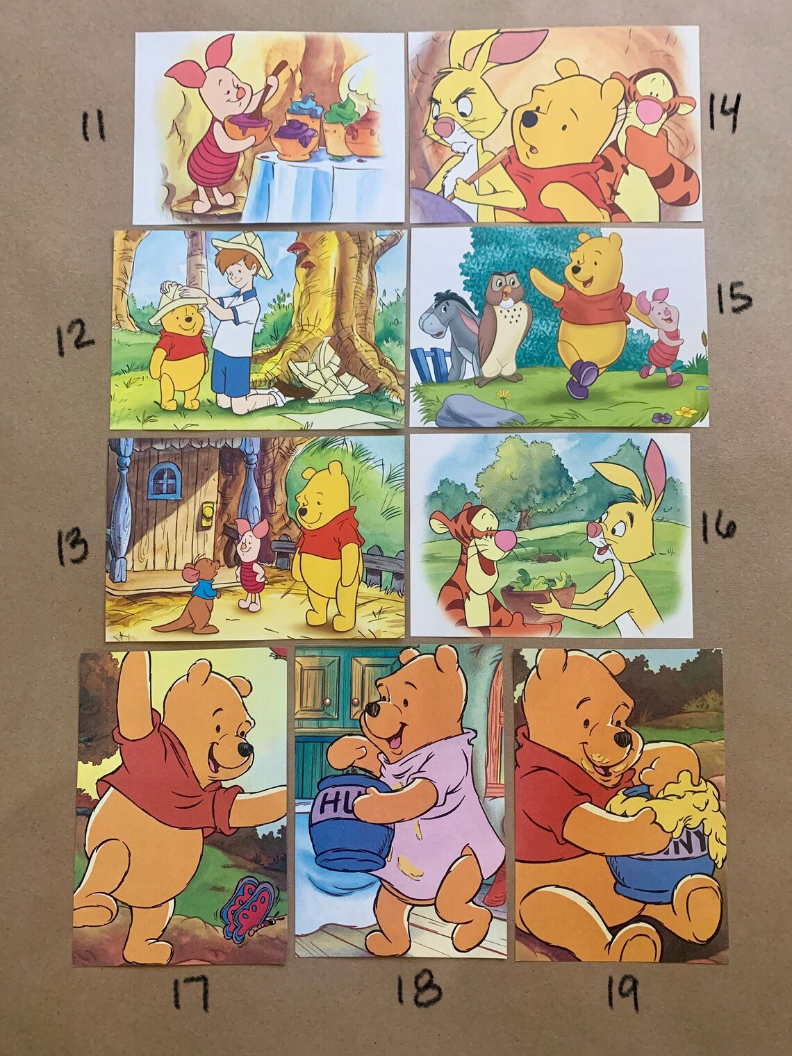 Winnie the Pooh Postcards/ Winnie the Pooh Blank Note Card/ - Etsy