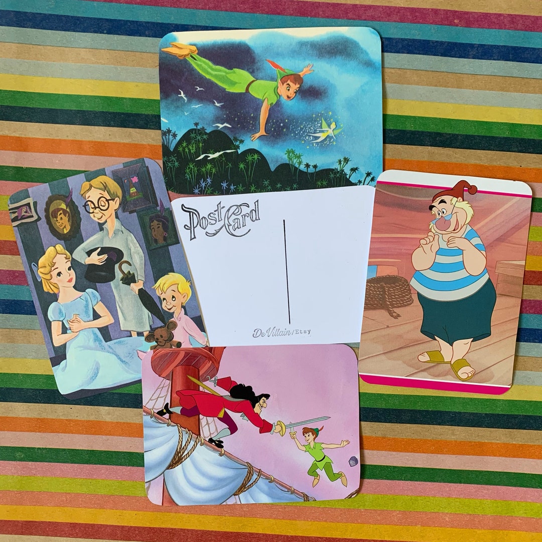 Peter Pan Postcards/ Disney Postcards/ Disney Blank Note Cards/ - Etsy