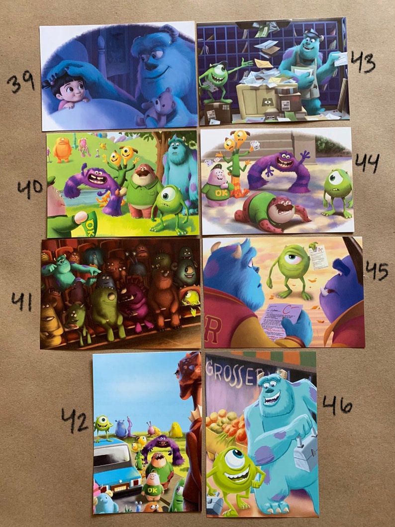Coco Postcards/ Monsters Inc Postcard/ Pixar Postcards/ Disney - Etsy