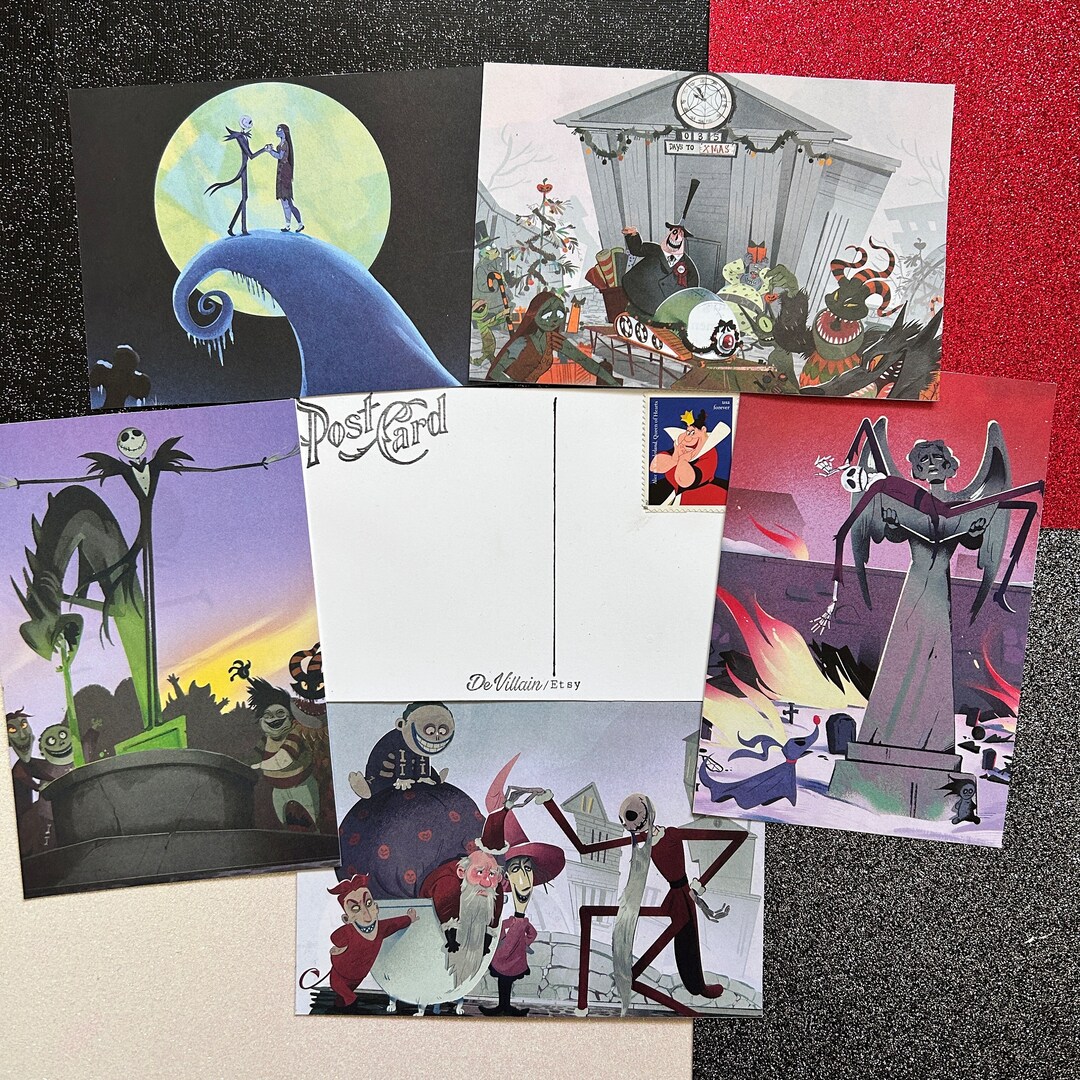 Nightmare Before Christmas Postcards/ Nightmare Before Christmas Note ...