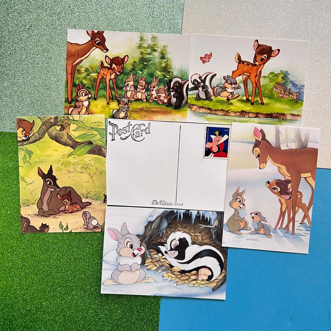 Bambi Postcards/ Disney Blank Note Cards/ Disney Postcards - Etsy