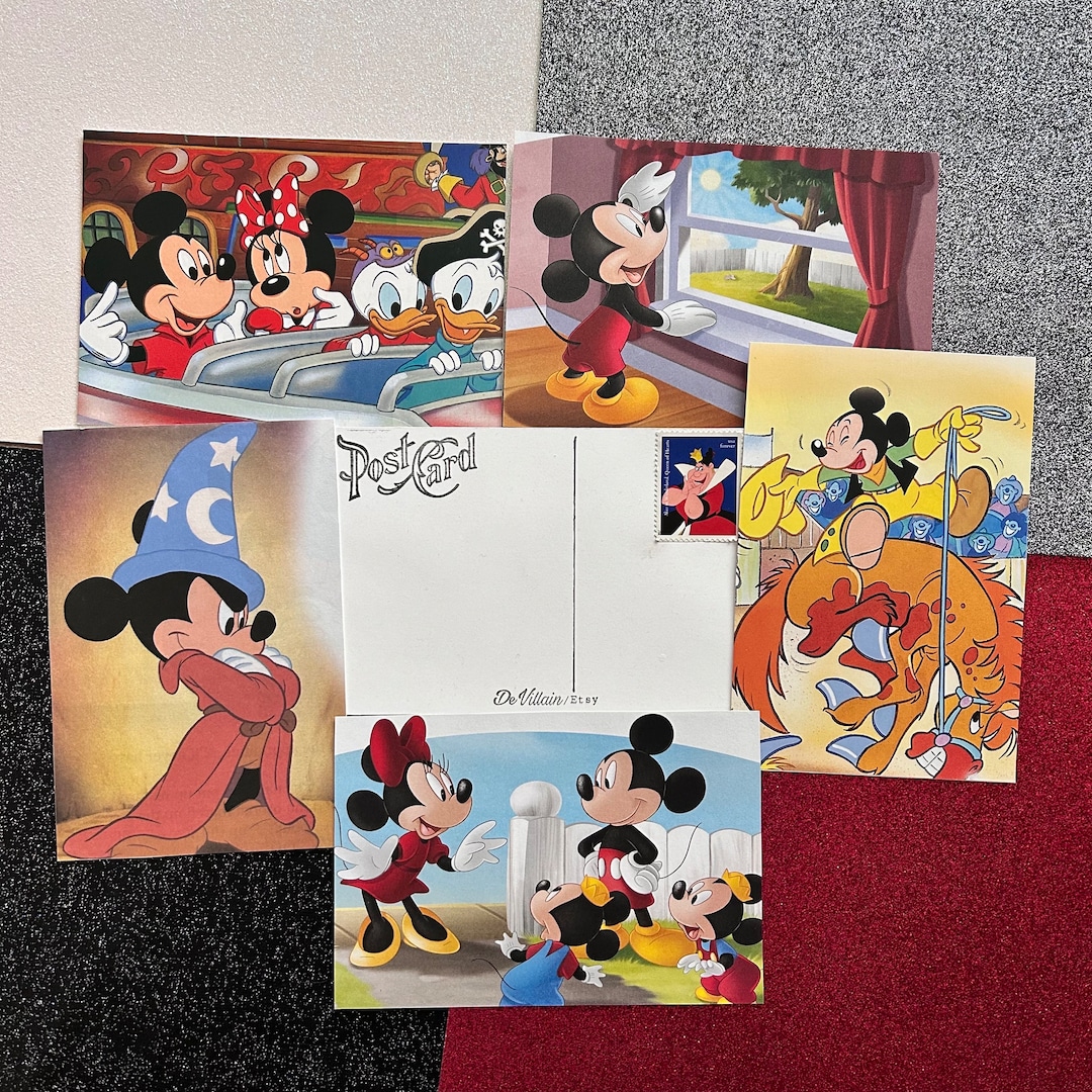 Mickey Mouse and Friends Postcards/ Disney Postcards/ Disney Blank Note ...
