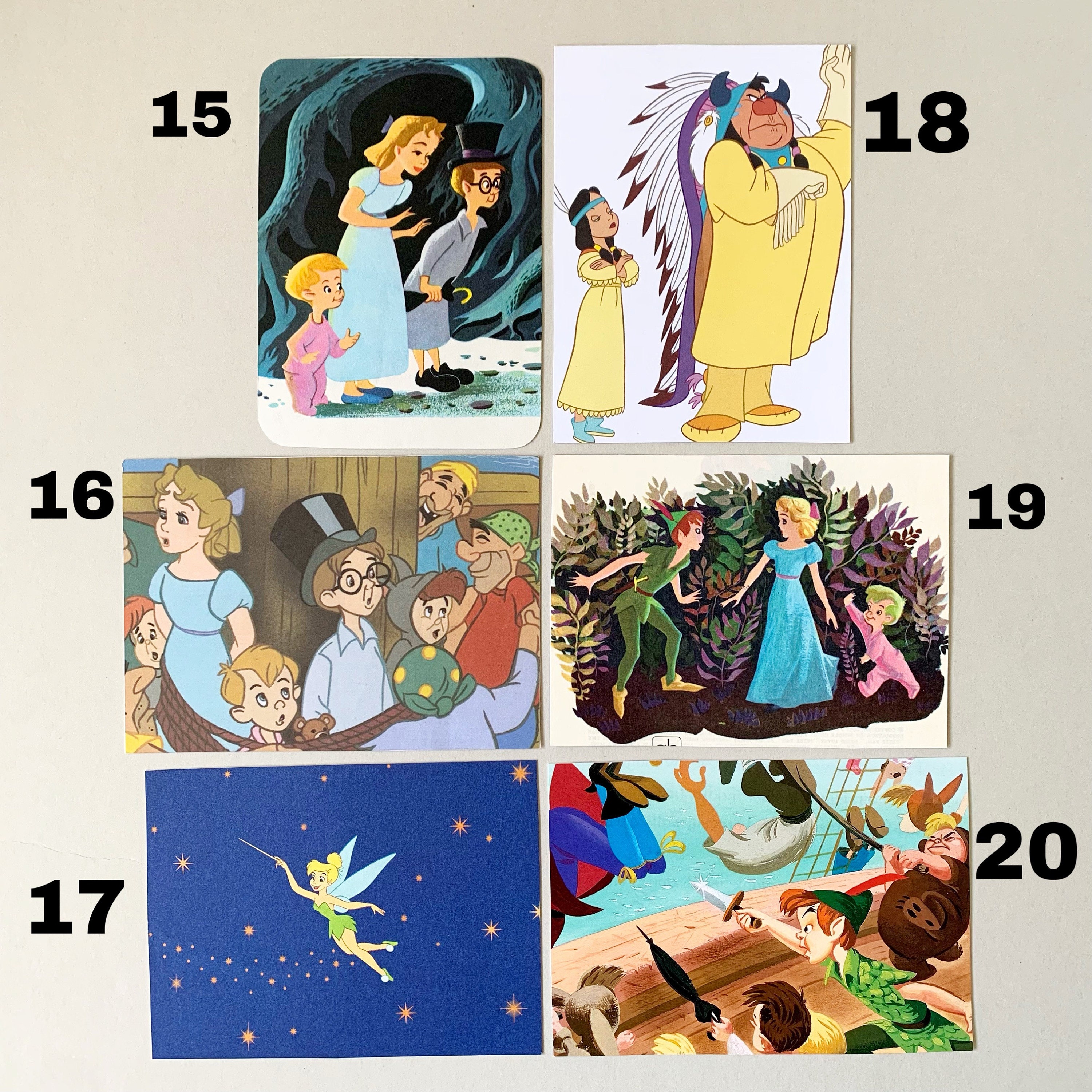 Peter Pan postcards/ Disney postcards/ Disney blank note | Etsy