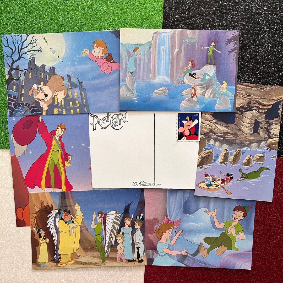 Peter Pan Postcards/ Disney Postcards/ Disney Blank Note Cards/ - Etsy