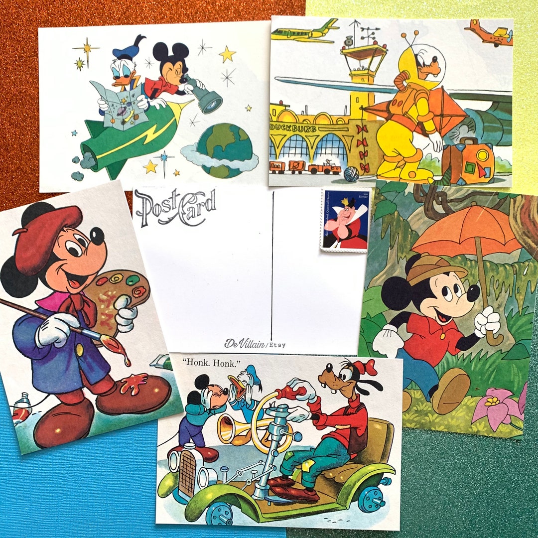 Mickey Mouse and Friends Postcards/ Disney Postcards/ Disney Blank Note ...