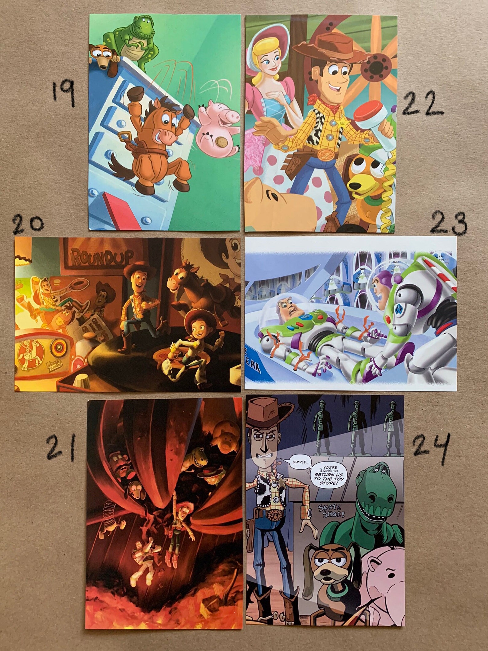 Toy Story Postcards/ Pixar Postcards/ Disney Postcards/ Disney - Etsy