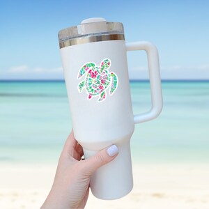 Preppy Sea Turtle Decal Waterproof Vinyl Sticker Die-cut Ocean Surf ...